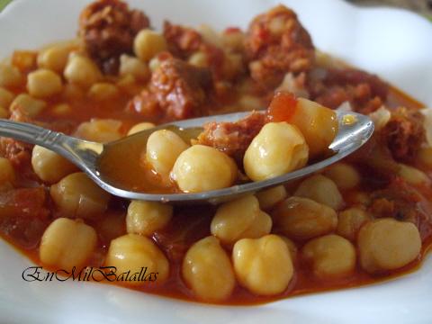 Garbanzos con tomate - En Mil Batallas